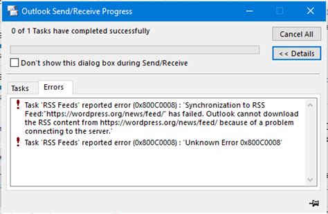 Unable To Add RSS Feed In Outlook Microsoft Community
