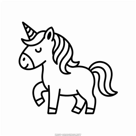 Cute Unicorn Easy Drawing Easy Drawings