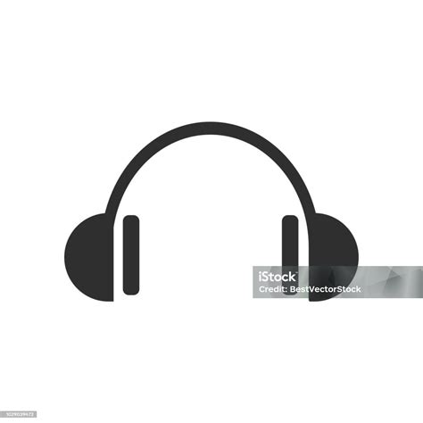 헤드폰 아이콘 벡터 기호와 기호 흰색 배경 헤드폰 로고 개념에 고립 Dj에 대한 스톡 벡터 아트 및 기타 이미지 Dj 귀 부분 디자인 Istock