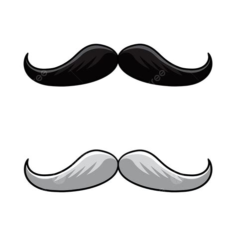 Black And White Cartoon Mustaches Cartoon Clipart Mustache Black