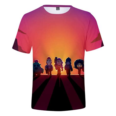 All Character Brawl Stars T Shirt Crow Colt Spike Poco Shelly Brawl Stars