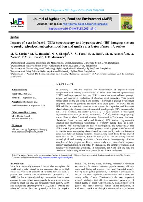 pdf impact of near infrared nir spectroscopy and hyperspectral hs