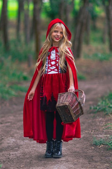 Red Riding Hood Costume Sparkle In Pink