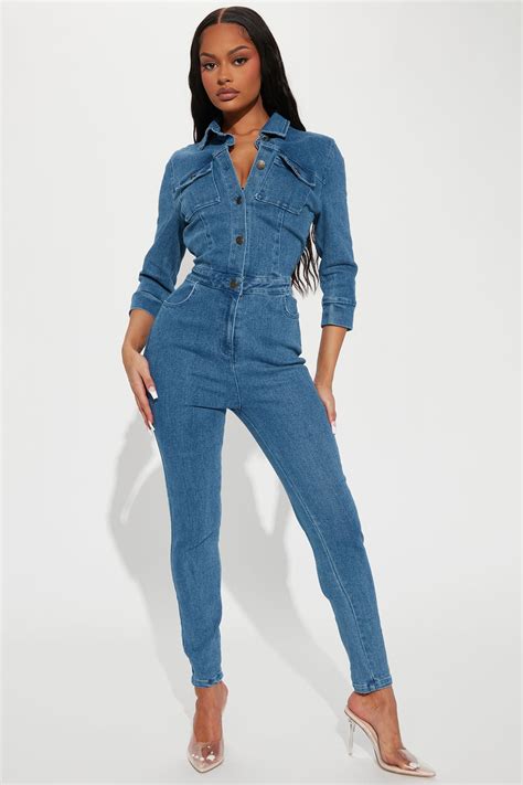 Mono Robyn Denim Deslavado Medio Fashion Nova