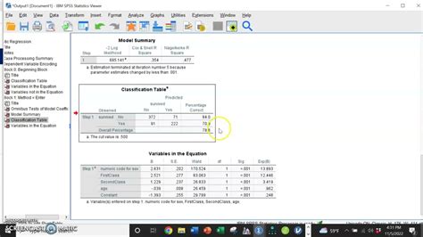 interpreting logistic regression tables youtube