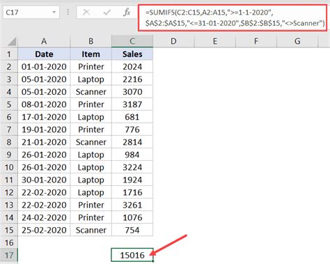 כיצד לסכם ערכים בין שני תאריכים באמצעות נוסחת Sumifs עצות וטריקים