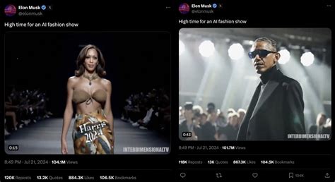 Elon Musk Creates Super Fakes With Ai Powered Fashion Show With World Leaders The Impression