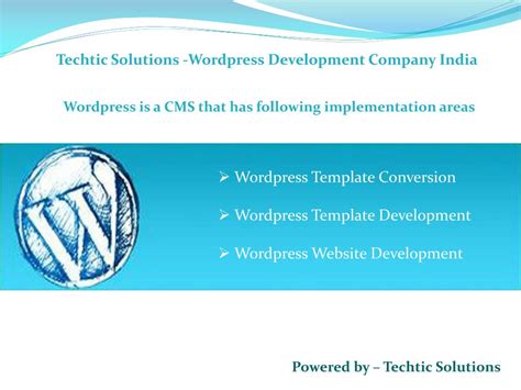 Ppt Wordpress Development Company India Techtic Solutions Powerpoint Presentation Id3314394