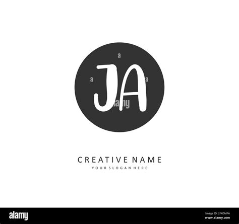 J A JA Initial Letter Handwriting And Signature Logo A Concept Handwriting Initial Logo With