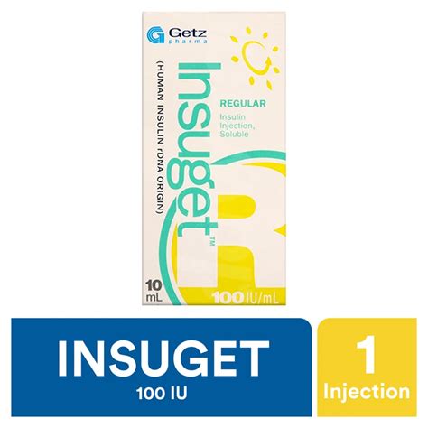Insuget Regular 100iu Inj — Dawaai Uses Side Effect Price In Pakistan