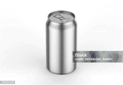 맥주 알코올 주스 에너지 드링크 및 탄산음료를 위한 금속 수 알루미늄 금속은 고립된 흰색 배경 3d 일러스트레이션을 조롱할 수 있습니다 상자에 대한 스톡 사진 및 기타