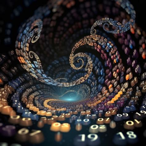 Premium Photo A Computer Generated Image Of A Spiral With Numbers And