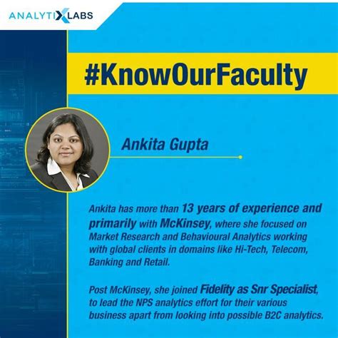 Analytixlabs On Linkedin Ankita Has More Than 13 Years Of Experience And Primarily With Mckinsey