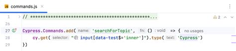 Cypress Custom Commands Webstorm Documentation