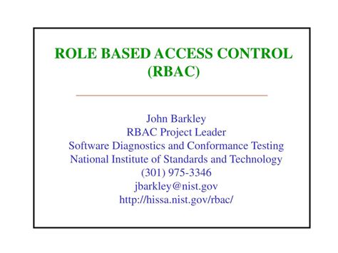 PPT ROLE BASED ACCESS CONTROL RBAC PowerPoint Presentation Free Download ID 322592