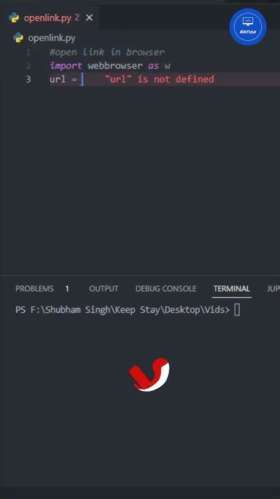 Open Link In Browser Using Python Shorts Short Youtube