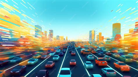 Premium Ai Image Sensor Enabled Traffic Congestion Detection Solid Color Background