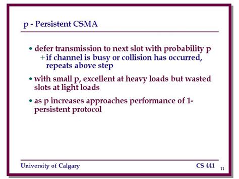 P Persistent Csma