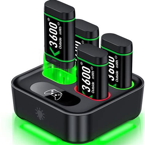 Beboncool 2x 1200mah Xbox Controller Rechargeable Battery Pack