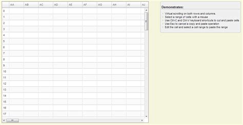 create ms excel like spreadsheet in a web browser