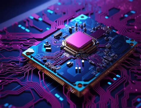 Revolutionizing Computing Advanced Microprocessor Ai Chips Stock Illustration Illustration Of