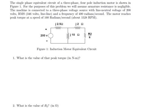 Solved The Single Phase Equivalent Circuit Of A Three Phase