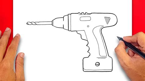 How To Draw Hand Drill Easy Drawing Hand Drill Youtube