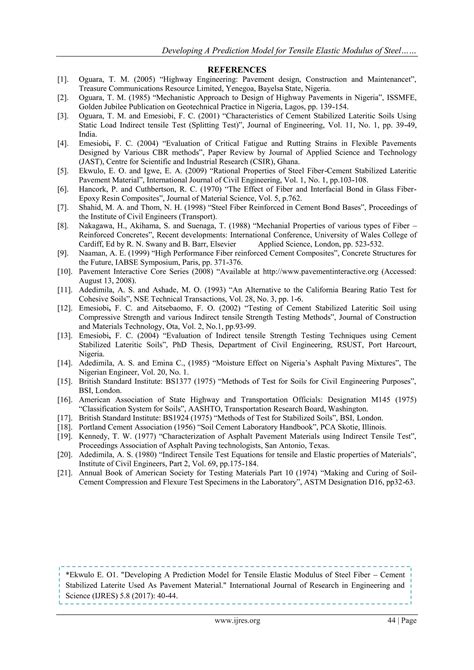 Developing A Prediction Model For Tensile Elastic Modulus Of Steel
