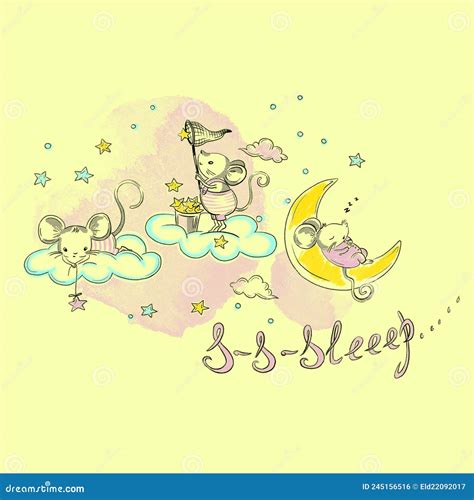 Rat Mice Collection With Cute And Lovely Cartoon Illustration 134295741