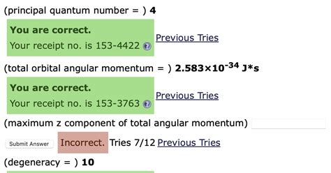 Solved A Hydrogen Atom Has Energy −1 36×10−19 J And The
