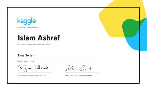 Islam Ashraf On Linkedin Islam Ashraf Completed The Time Series Course On Kaggle