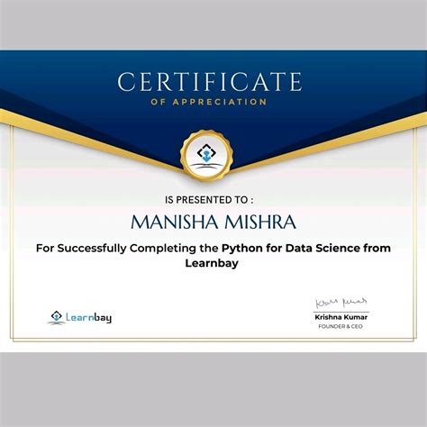 manisha mishra on linkedin completed a certificate course on python to