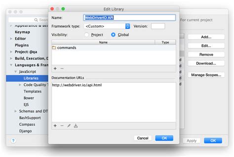 Autocompletion · Webdriverio