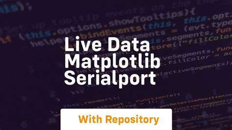 Live Data Matplotlib Serialport Youtube