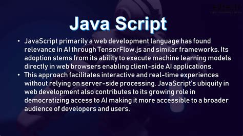 Most Popular Programming Languages For Ai Development Pptx