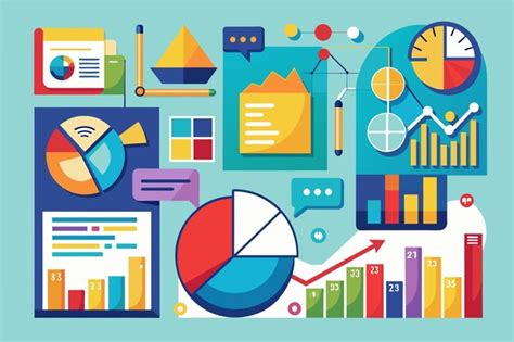 Premium Vector A Colorful Illustration Of A Business Chart An Image Featuring A Vibrant