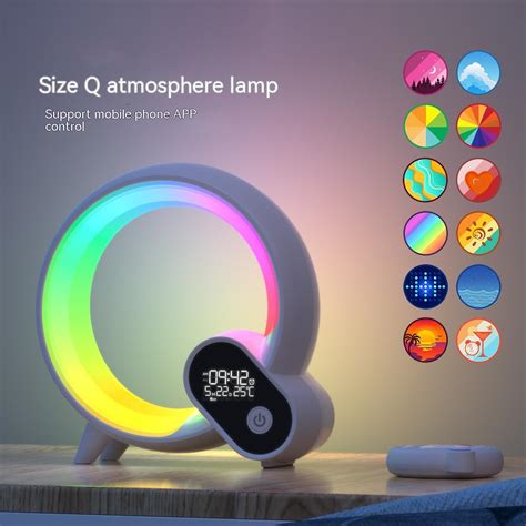 Digital Display Alarm Clock Atmosphere Light