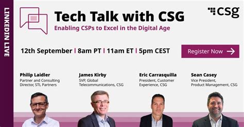 Raphael Vieira On Linkedin Tech Talk With Csg Enabling Csps To Excel