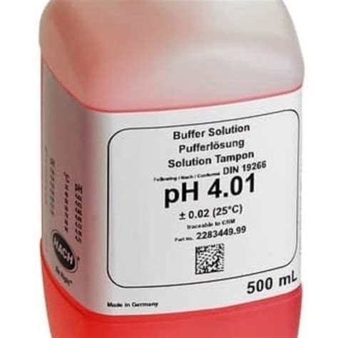 Jual Larutan Buffer Solution Ph 4 01 Color Coded Red 500 Ml Hach
