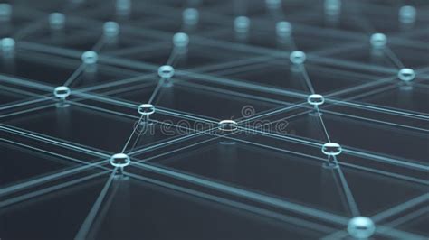Abstract Network Bacground Of Connected Dots And Lines Stock