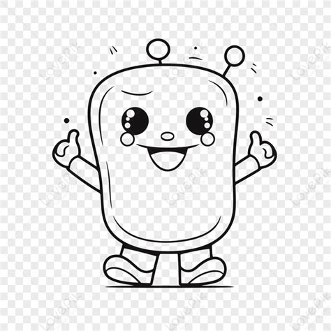 귀여운 만화 외계인 색칠 페이지 Sms 벡터 일러스트 레이터 개요 스케치 드로잉선 그리기몸짓 Png 일러스트 무료 다운로드 Lovepik