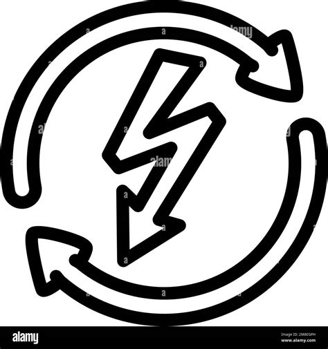 Energy Esg Line Icon Vector Energy Esg Sign Isolated Contour Symbol Black Illustration Stock