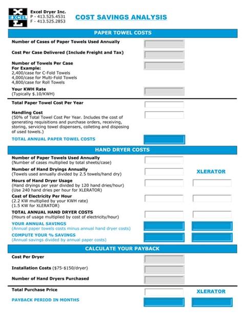 Cost Savings Analysis Dynamic Pdf