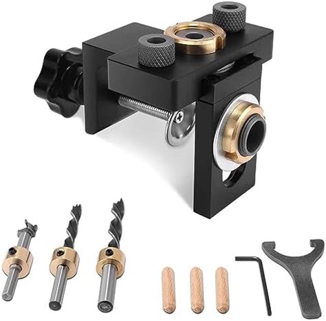 Kit Guida Di Posizionamento 8 10 15mm Dima Per Fori A Tasca 3 In 1 Regolabile Guida Punte Kit
