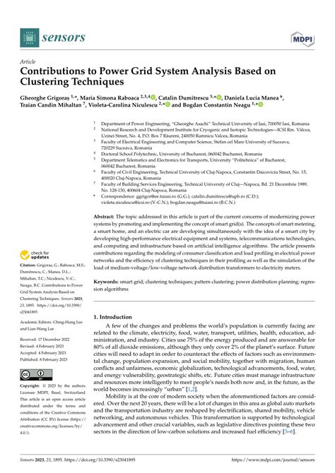pdf contributions to power grid system analysis based on clustering