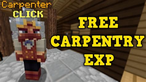 How To Get Free Carpentry Exp 2m Exp Hour Hypixel Skyblock Youtube