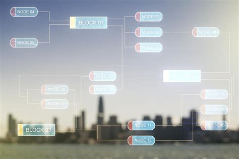 Premium Photo Abstract Virtual Coding Concept On Blurry Skyline Background Multiexposure