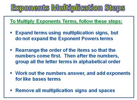 Multiplying Algebra Exponents Passys World Of Mathematics