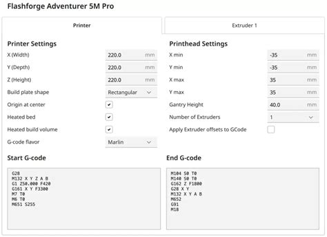 Flashforge Adventurer 5m Pro Cura Settings And Profile