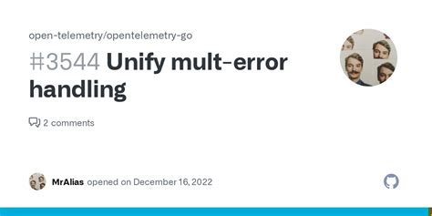 unify mult error handling · issue 3544 · open telemetry opentelemetry
